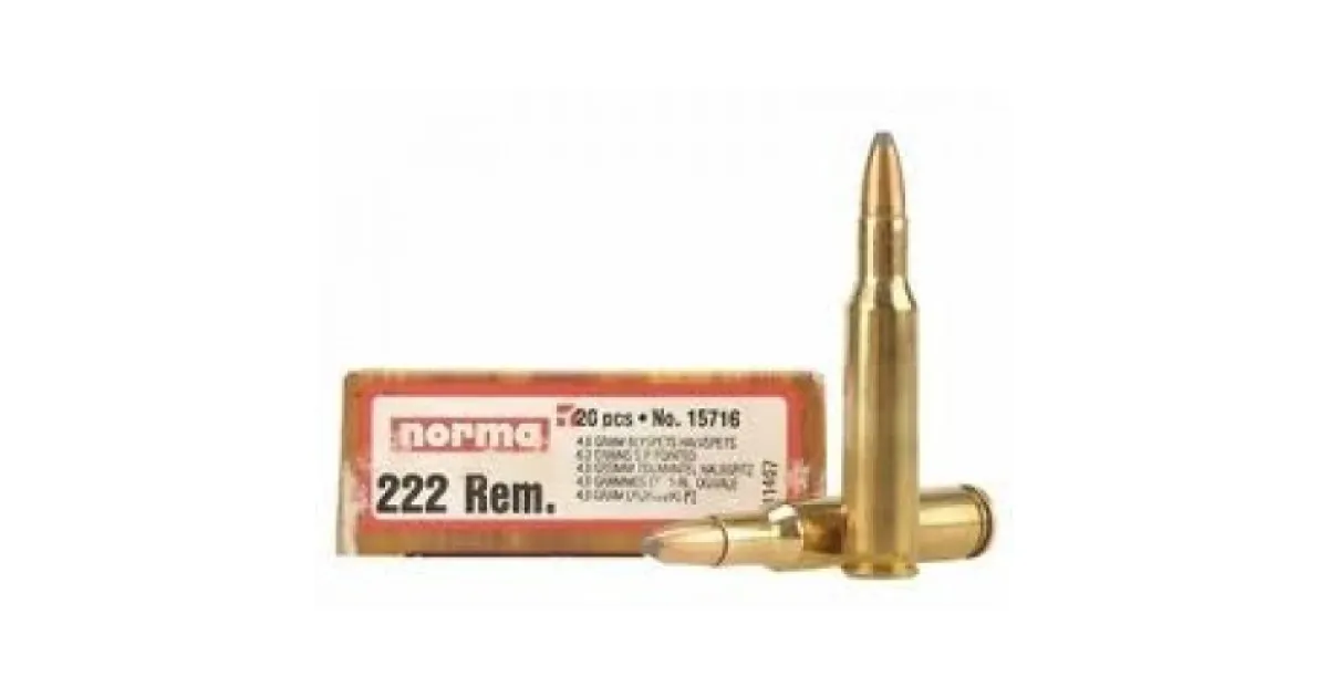 Balas Norma 222 Rem 62 grs SP