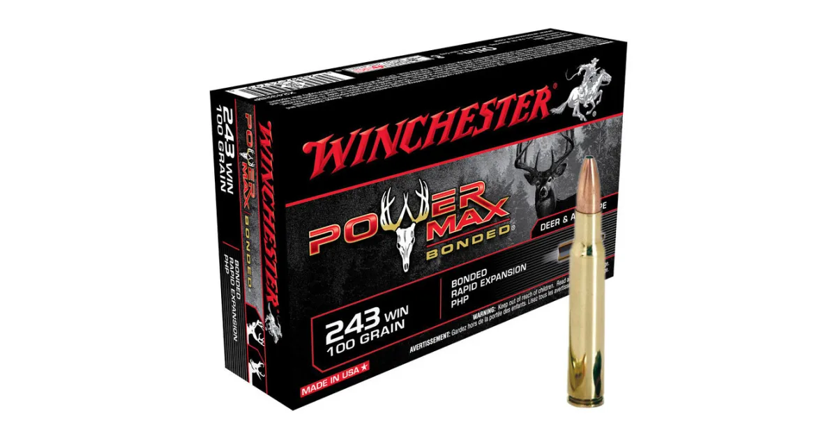 Balas Winchester PowerMax Bonded 243 Win 100 grs